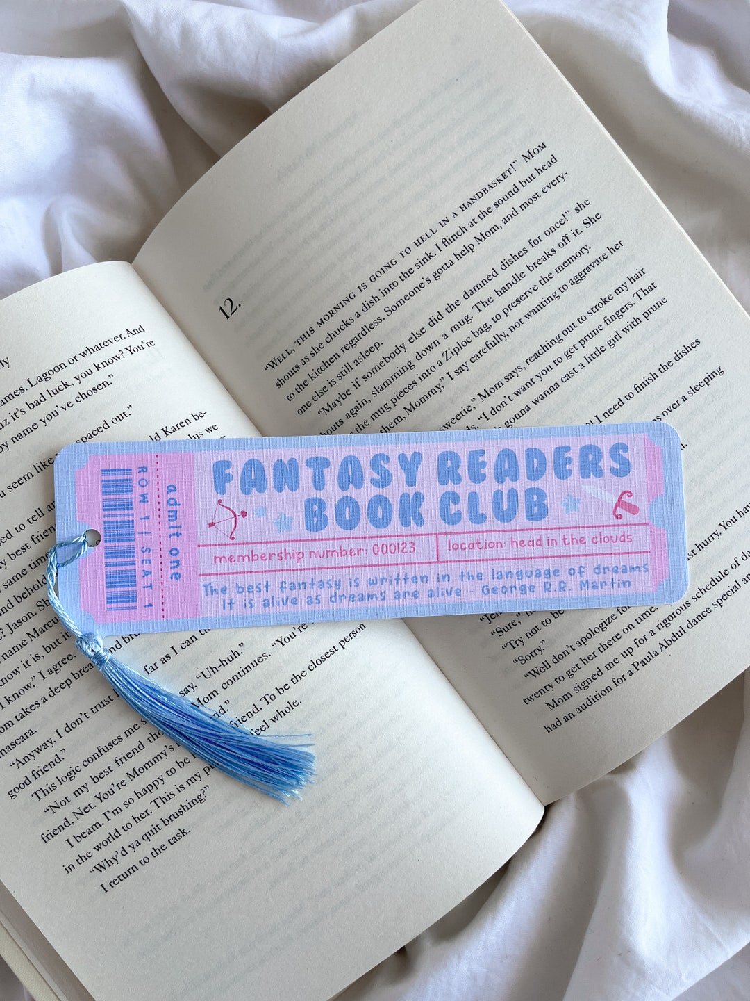 Fantasy Readers Book Club Bookmark Fantasy Reader Bookmark Fantasy ...