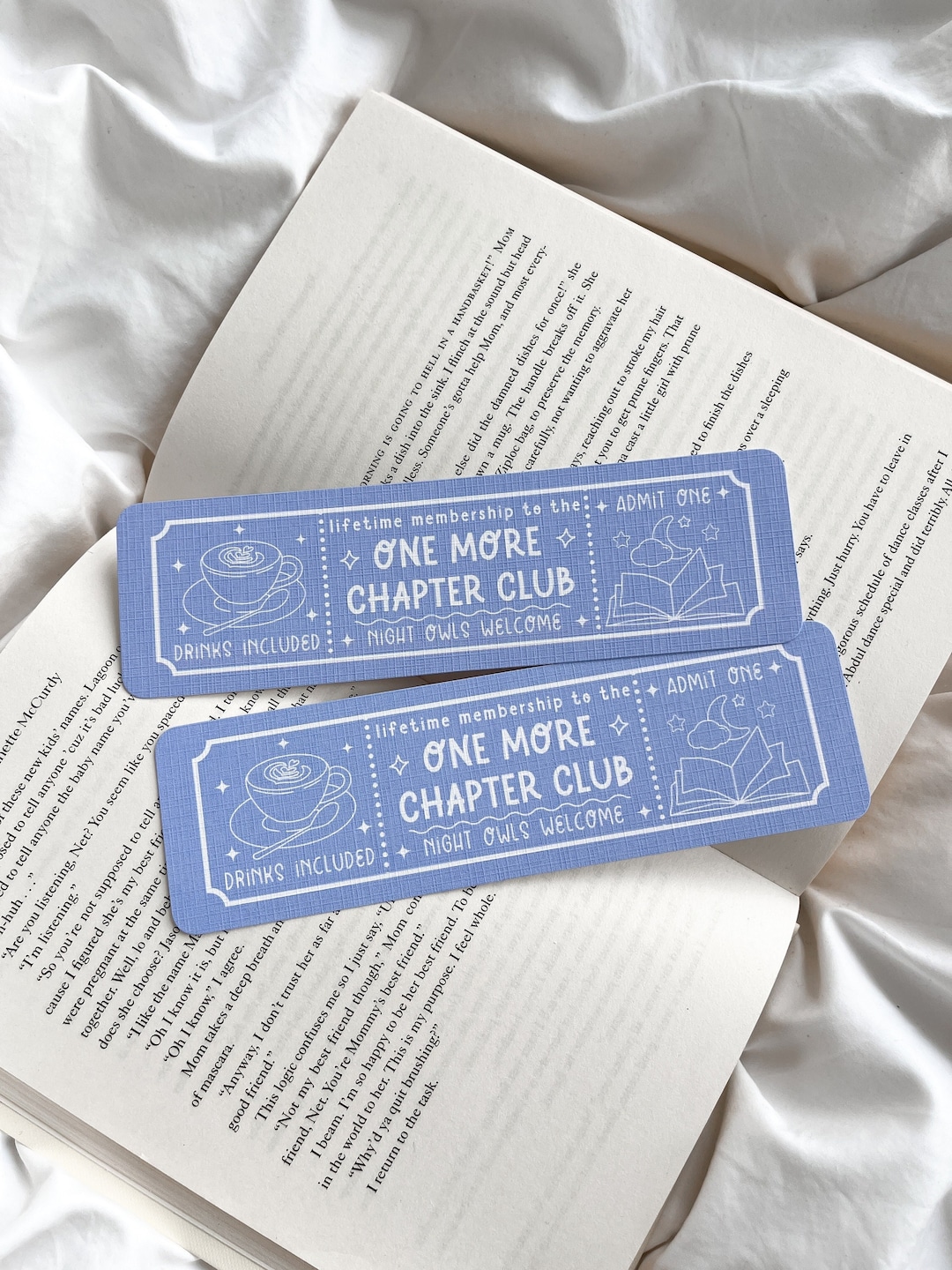 One More Chapter Book Club Bookmark | Book Club Ticket Bookmark | Admit ...