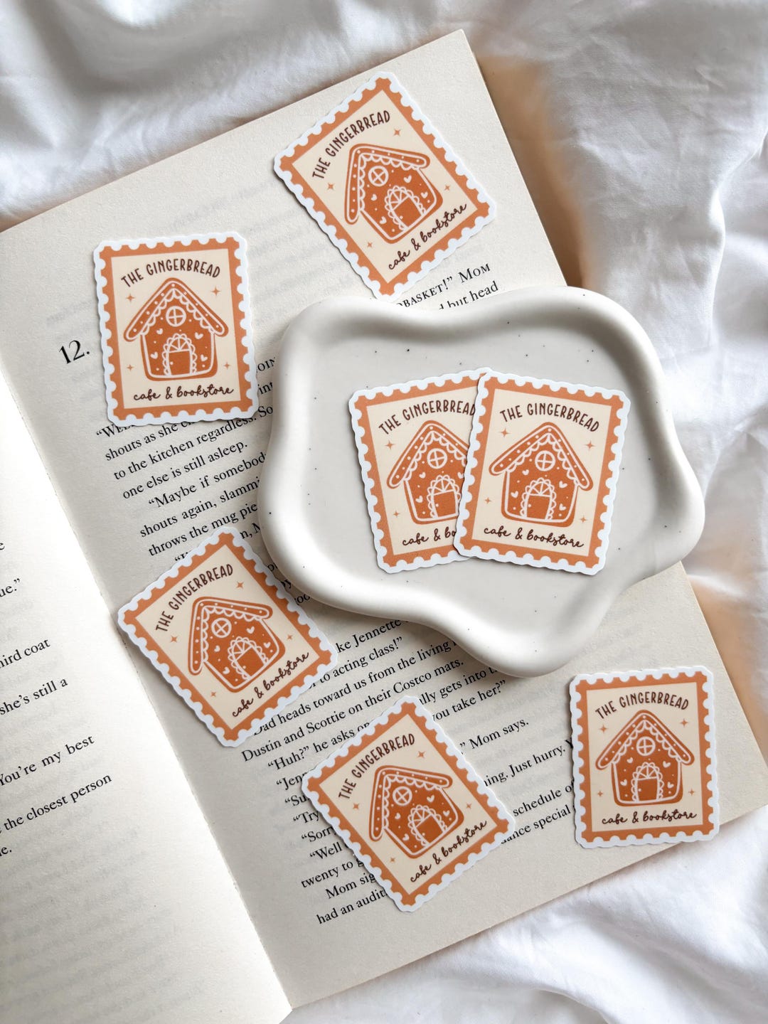 Gingerbread Cafe Stamp Sticker | Coffee Sticker | Vinyl Sticker ...