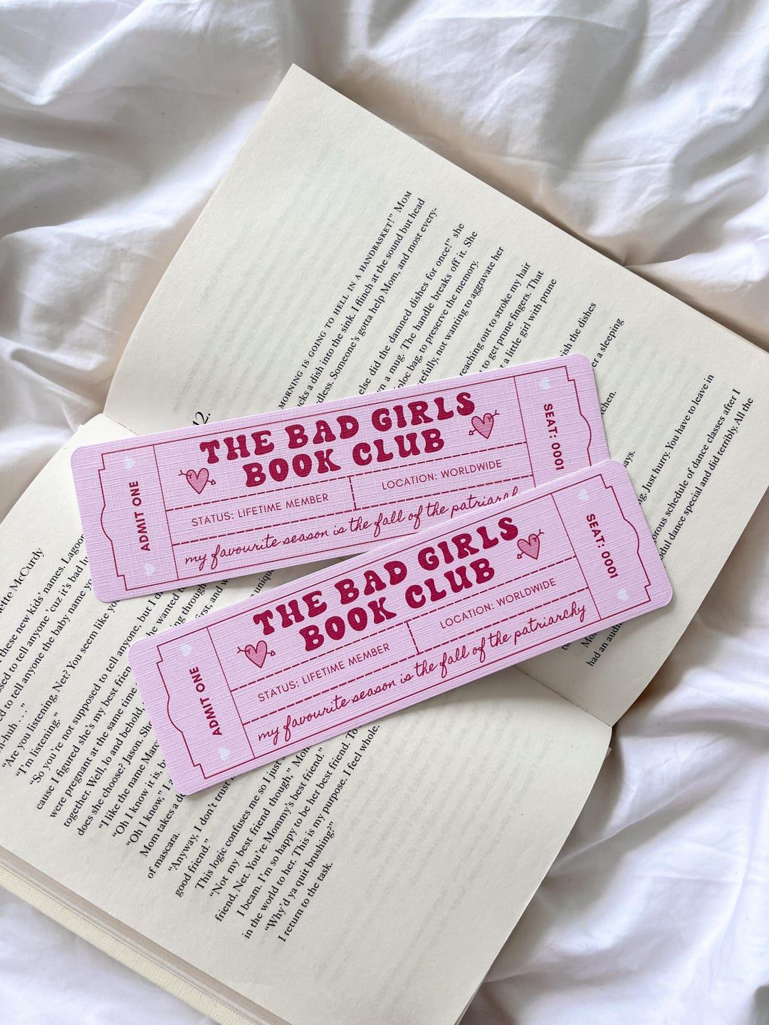 The Bad Girl Book Club Bookmark | Baddies Book Club | Feminist Bookmark ...