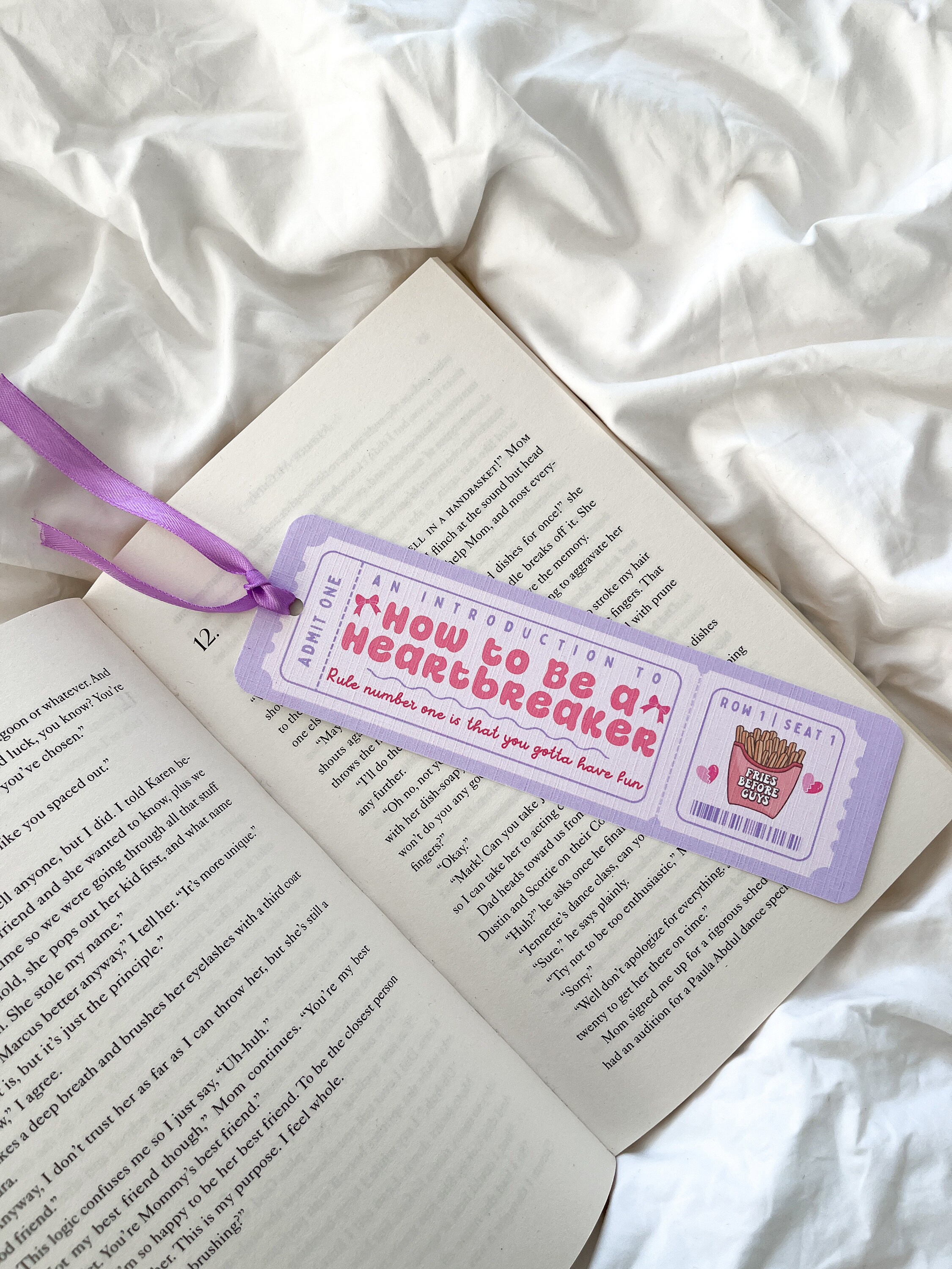How to Be A Heartbreaker | Bookmark Ticket | Book Lovers Club | Bookish ...