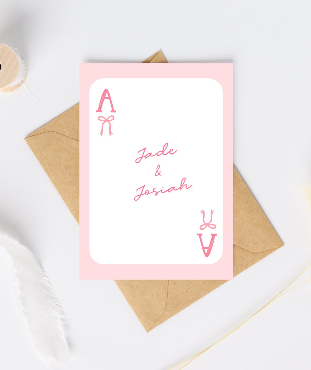 Custom Names Engagement Wedding Card | Personalised Names Card | Lucky ...