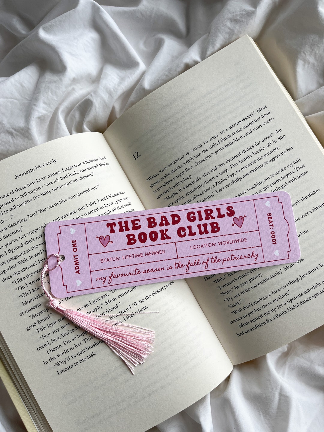 The Bad Girl Book Club Bookmark Baddies Book Club Feminist Bookmark ...