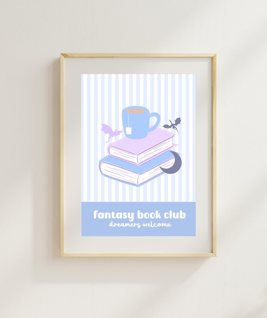 Fantasy Book Club Art Print | Romantasy Readers Print | Bookish Art ...
