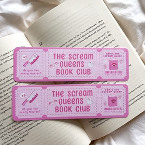 Scream Queens Book Club Bookmark | Horror Reader | Cute Spooky Bookmark ...
