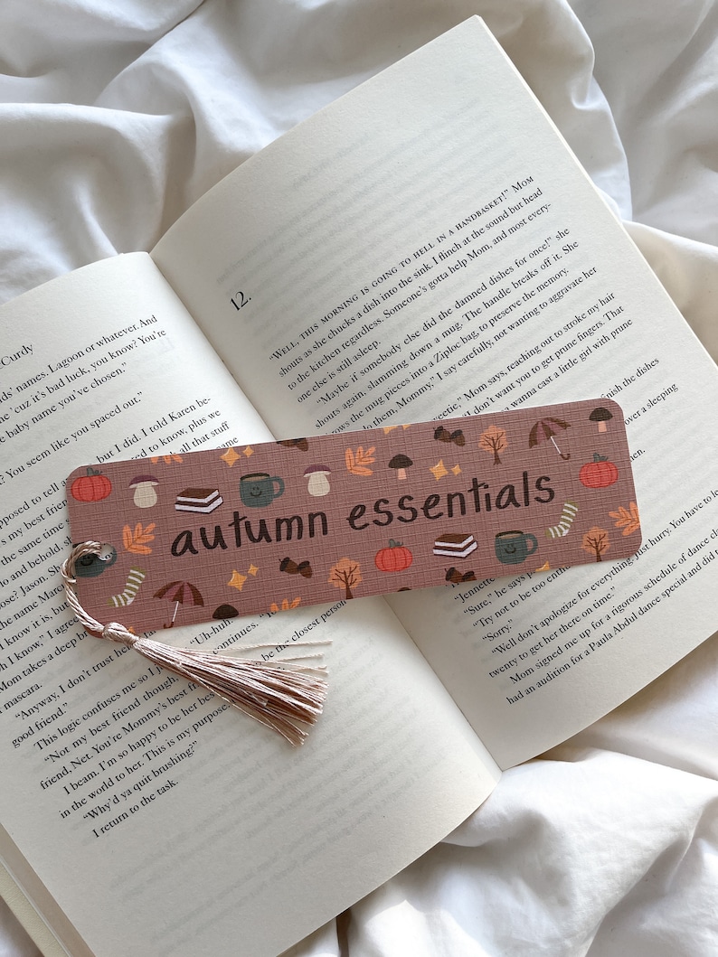 Pumpkin Bookmark | Autumn Essentials Bookmark | Fall | Cosy Season ...