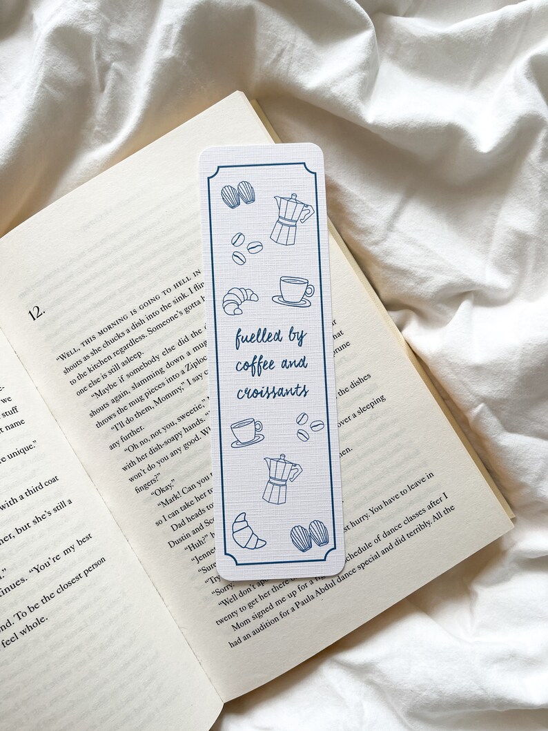 Coffee and Wine Bookmark | Fuelled by Coffee Bookmark | Cheese & Wine ...