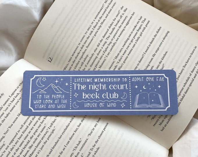 Night Court Book Club Bookmark | A Court of Bookmark | Fantasy Bookmark ...