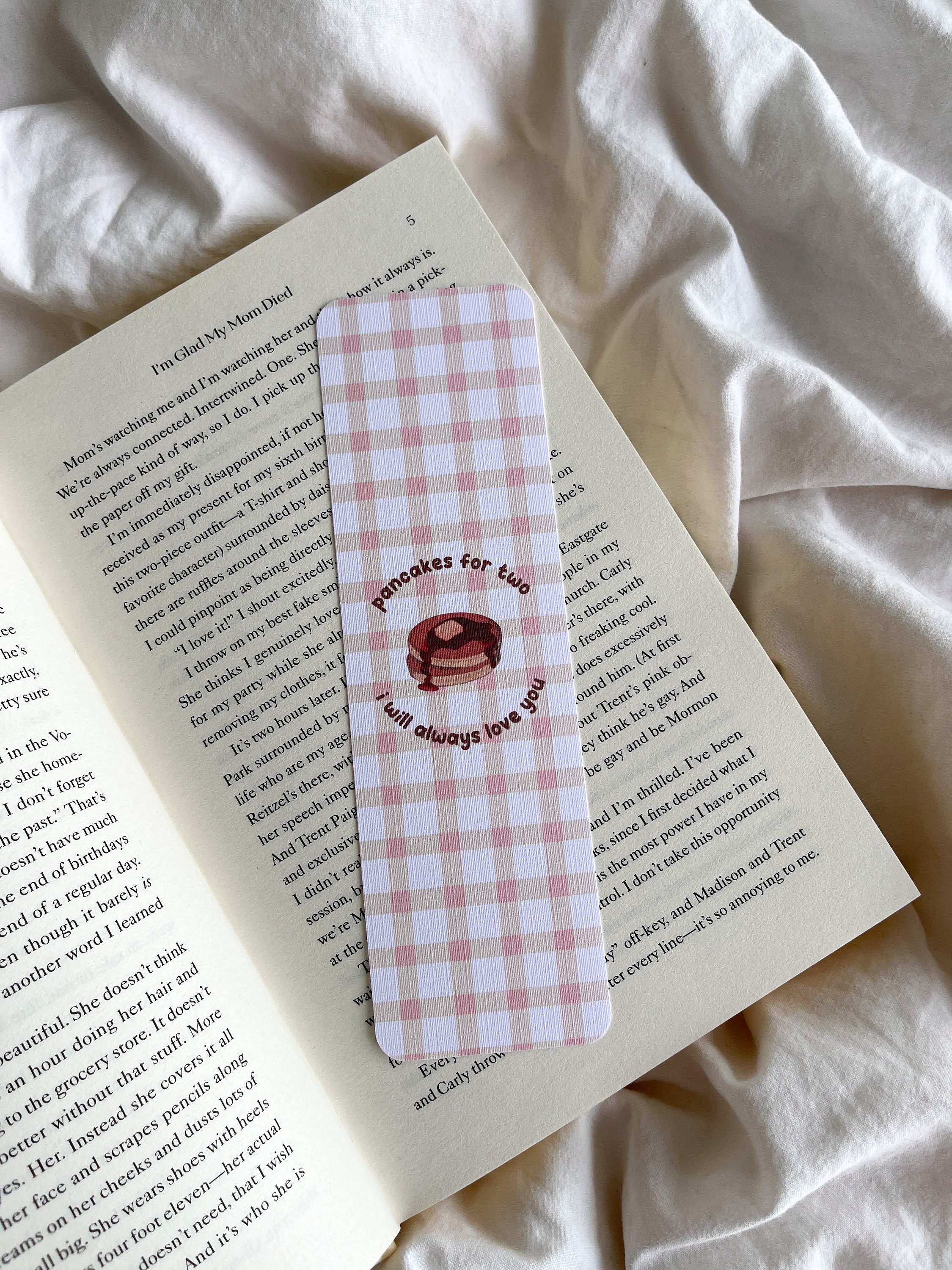 Gingham Bookmarks | Cute Cherry Peach Bookmark | Keep Driving ...