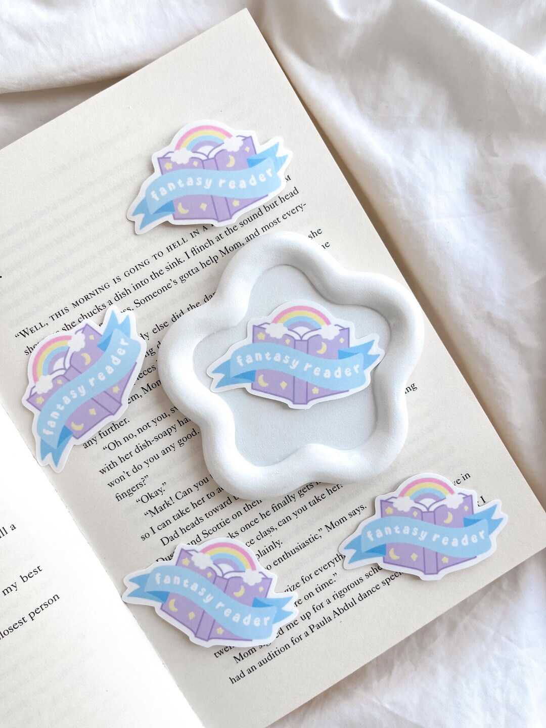 Fantasy Reader Book Sticker | Romantasy Sticker | Bookish Sticker ...