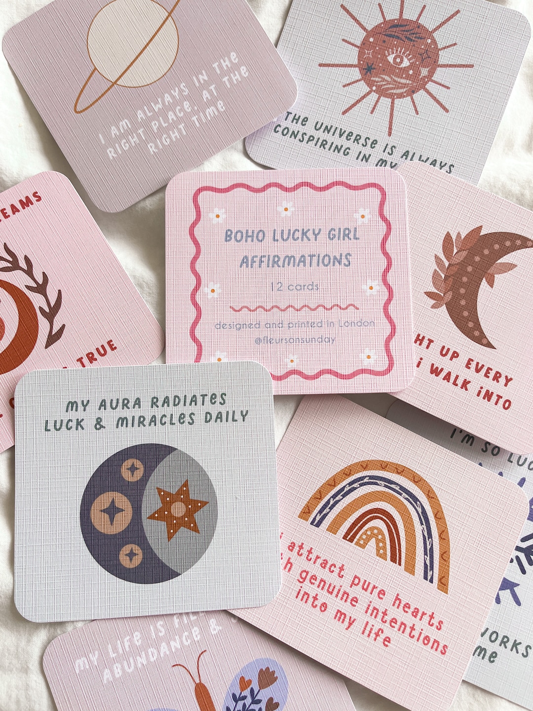 Manifesting Positive Affirmation Cards | Lucky Girl Affirmation ...