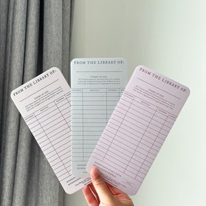 Reading Tracker | Vintage Library Card | Old Fashioned Style Library ...