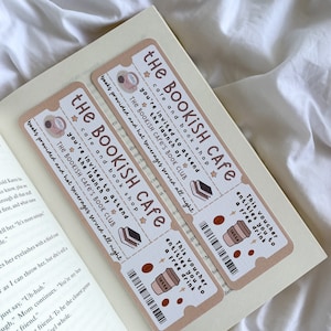 The Bookish Cafe Book Club | Coffee and Book Lover Bookmark | Coffee ...