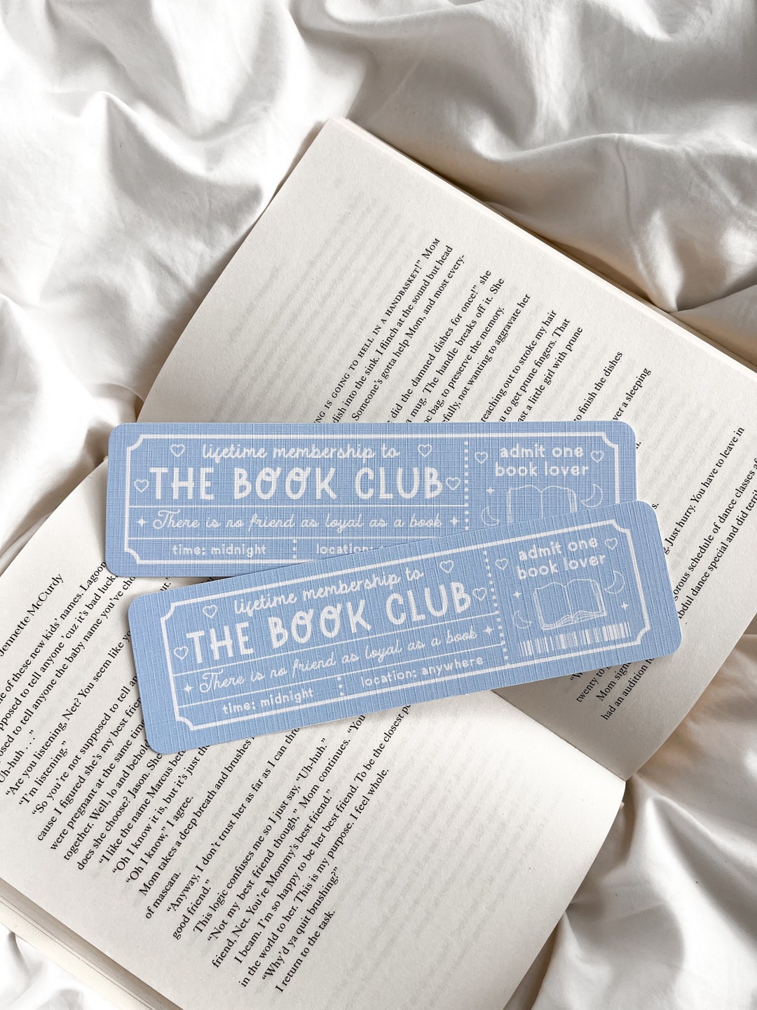 The Book Club Ticket Bookmark | Book Lovers Club | Cute Bookmark ...