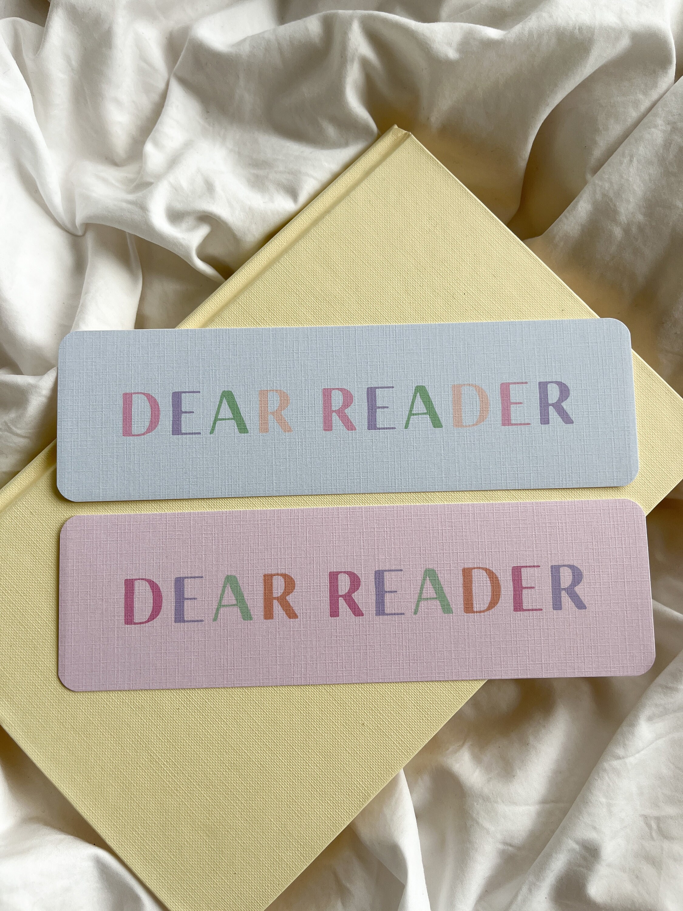 Dear Reader Bookmark | Cute Minimal Bookmark | Book Gift | Pastel ...
