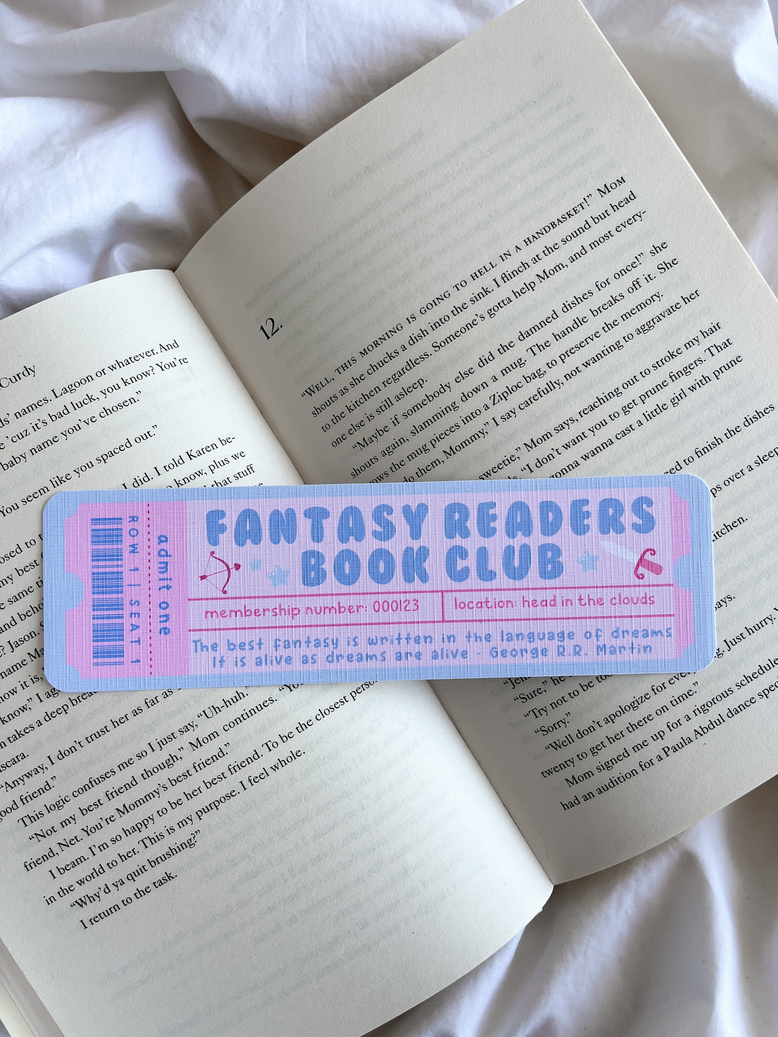 Fantasy Readers Book Club Bookmark Fantasy Reader Bookmark Fantasy ...
