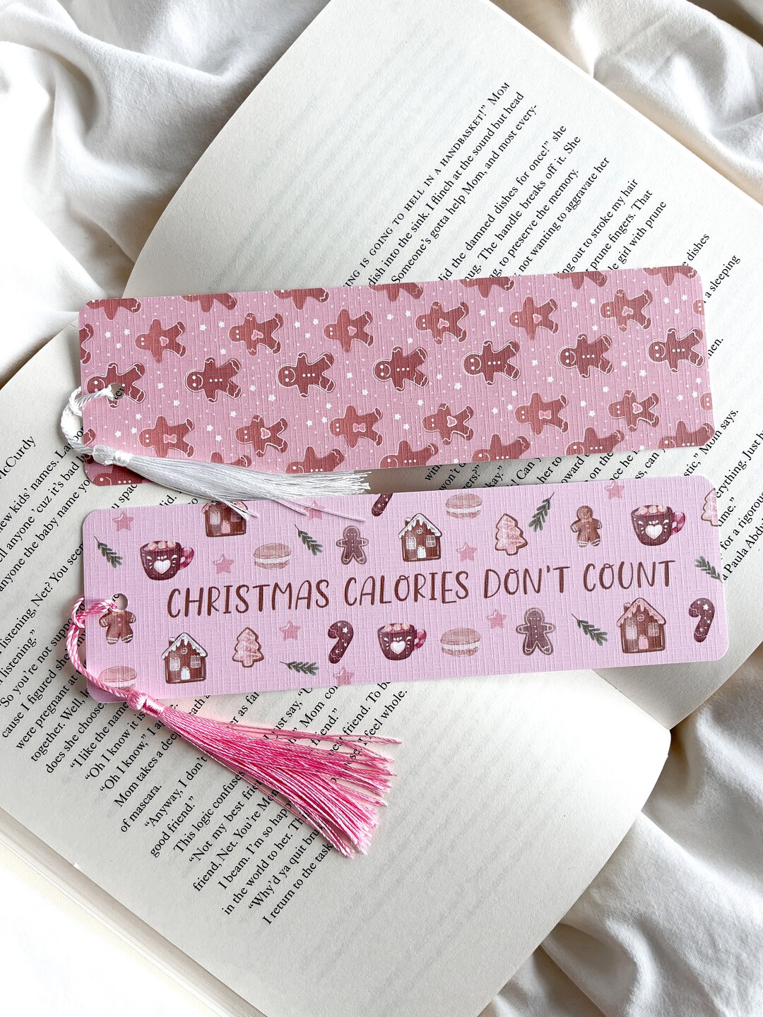 Gingerbread Man Bookmark Christmas Calories Dont Count Bookmark Cosy ...
