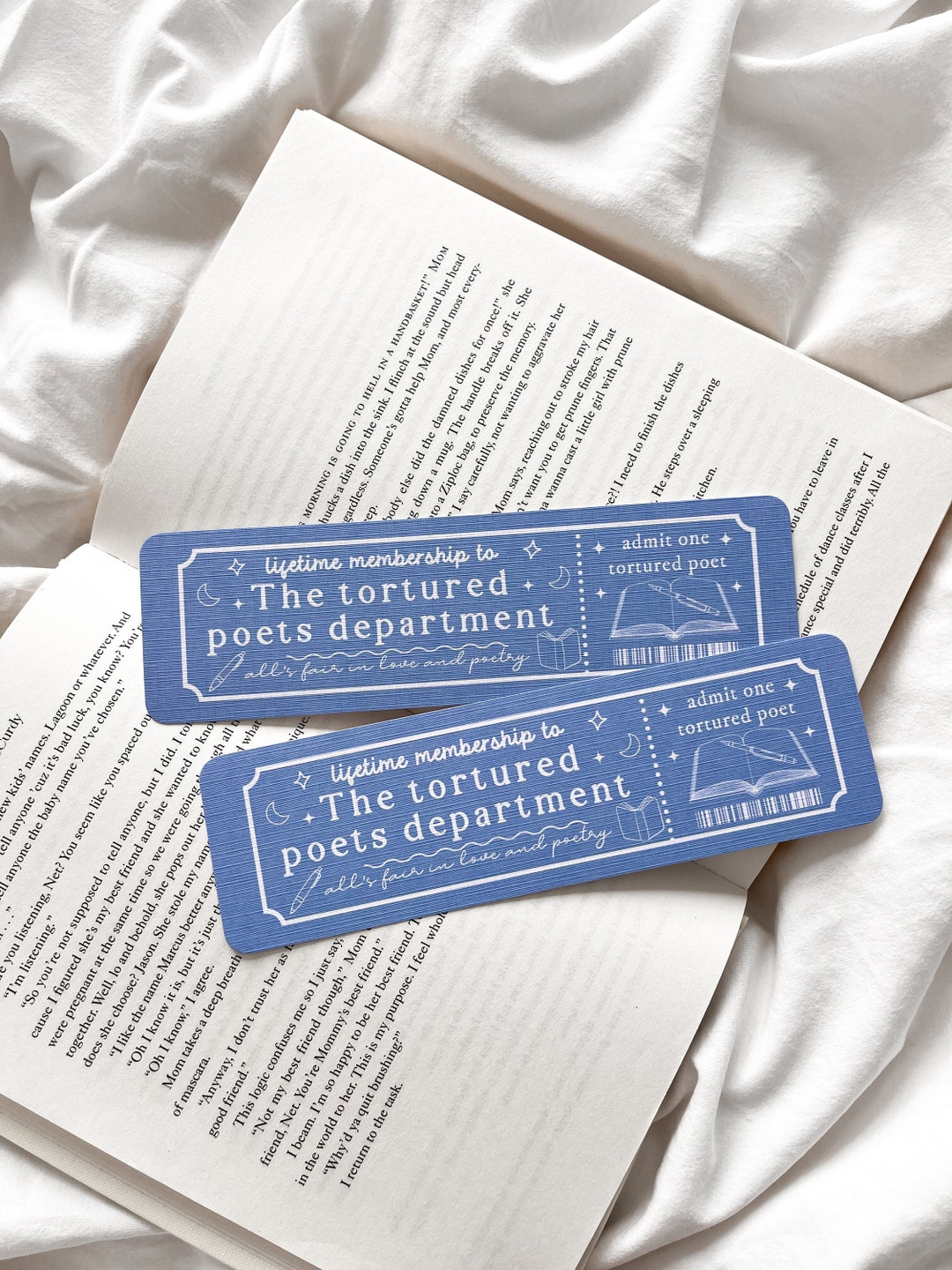 TTPD Book Club Bookmark | Admit One Ticket Bookmark | Book Club Ticket ...