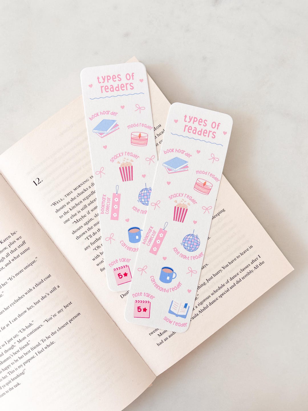 Types of Readers Bookmark | Booktok Bookmark | Girly Bookmark | Bows ...