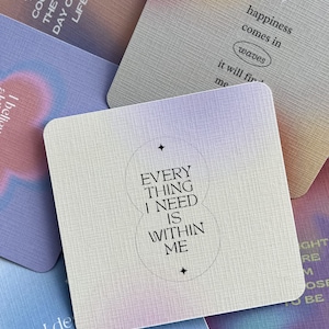 Colourful Positive Affirmation Cards | Wellbeing Gift | Mindfulness ...