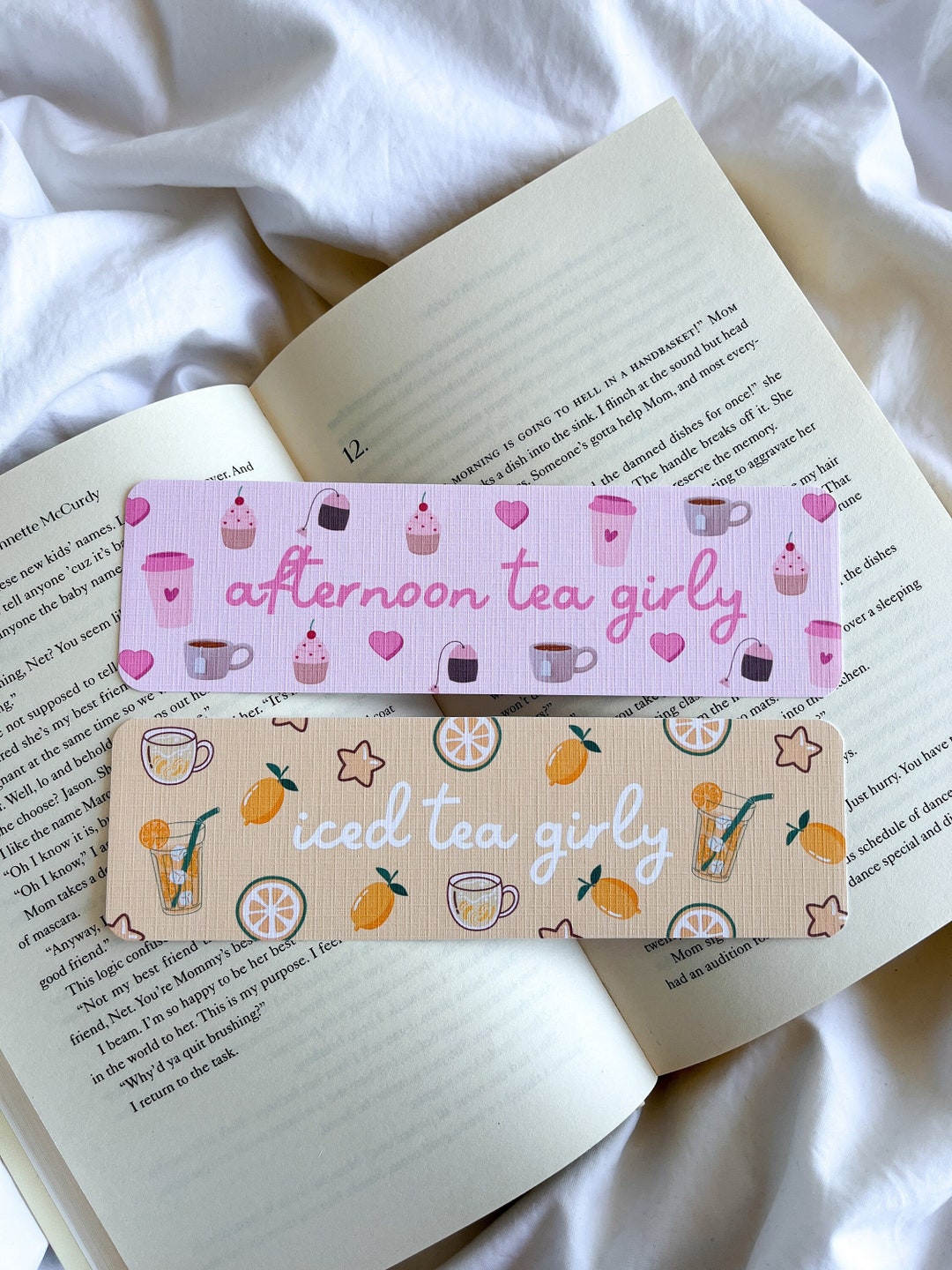 Iced Lemon Tea Bookmark | Afternoon Tea Girly Bookmark | Tea Lover ...