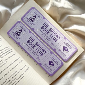 Spooky Book Club | Halloween Bookmark | Autumnal Bookmark | Horror ...