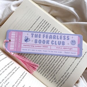 The Fearless Book Club Bookmark | Book Lover Bookmark | Bookish ...