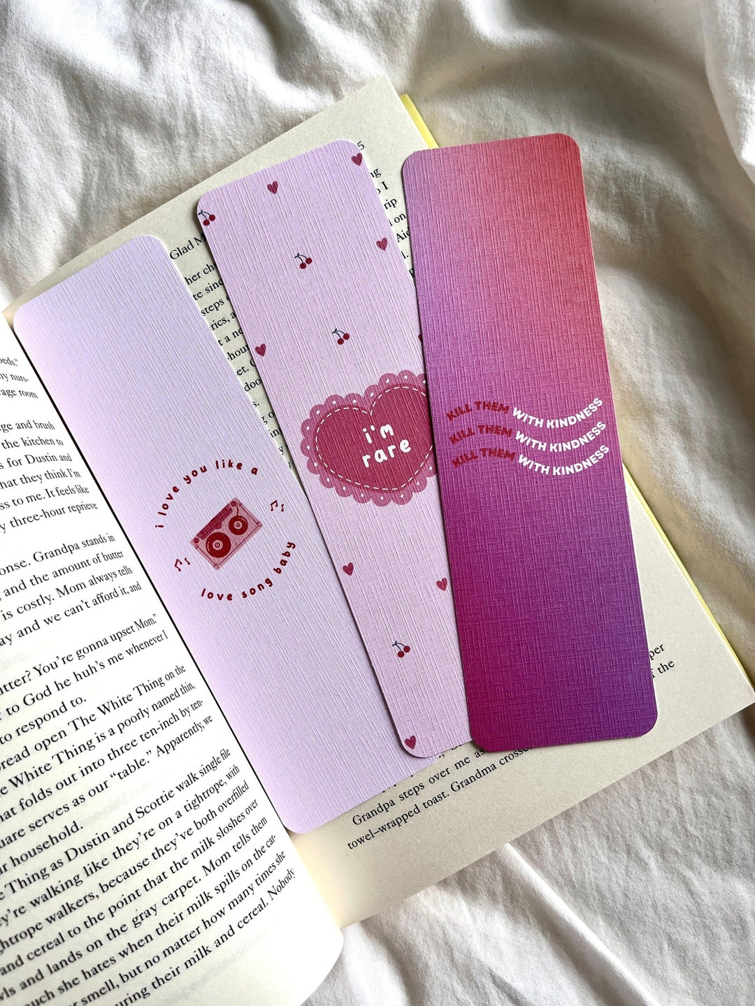 Selena Lyrics Bookmarks Rare Selena Love You Like A Love Song Pink ...