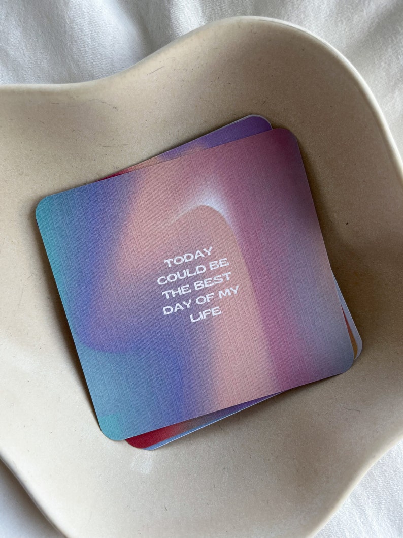 Colourful Positive Affirmation Cards Wellbeing Gift - Etsy