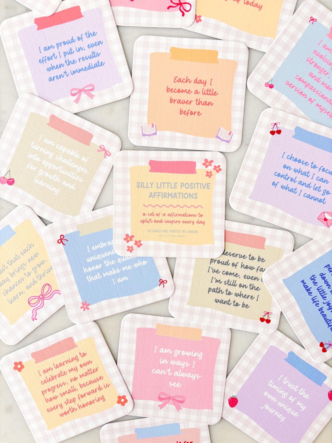 Silly Little Positive Affirmation Cards | Pastel Sticky Notes ...