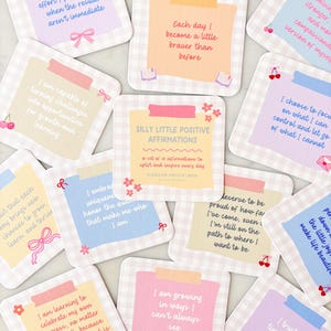 Silly Little Positive Affirmation Cards | Pastel Sticky Notes ...