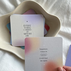 Colourful Positive Affirmation Cards | Wellbeing Gift | Mindfulness ...
