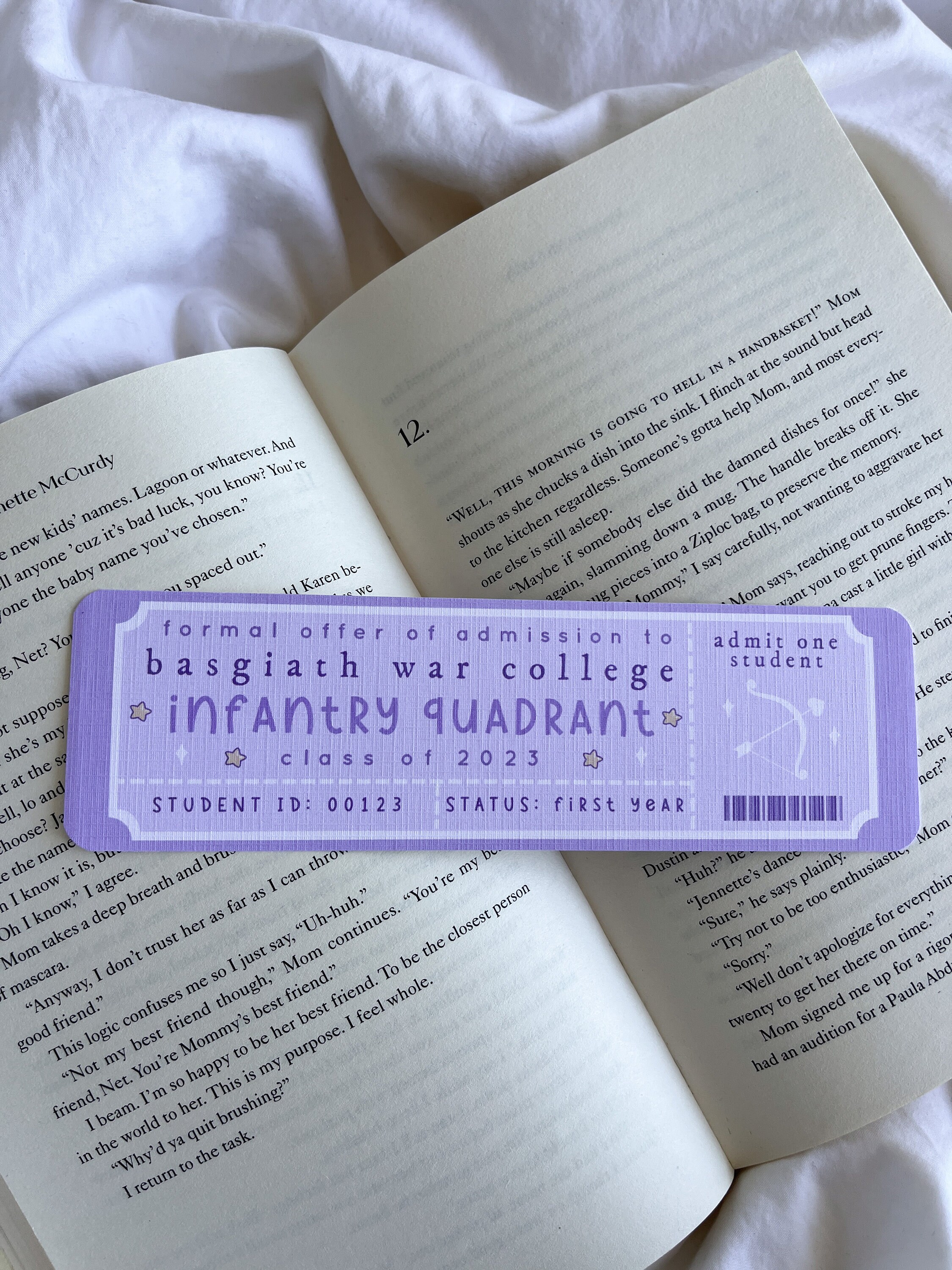 Basgiath War College Bookmark | Riders Quadrant Bookmark | Wingleader ...