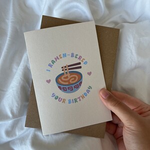 Ramen Birthday Card | Ramen Lover | I Ramen-bered Your Birthday ...