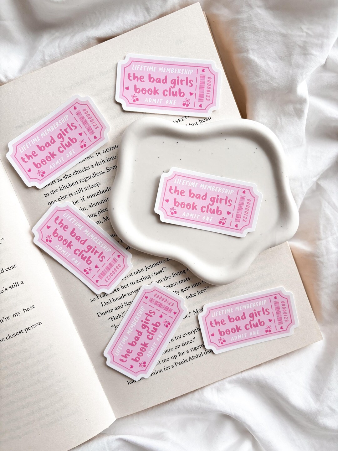 Bad Girls Book Club Ticket Sticker | Cute Sticker | Ereader Sticker ...