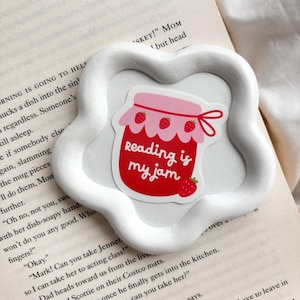 Reading is My Jam Sticker | Strawberry Bookish Sticker | Romance Reader ...
