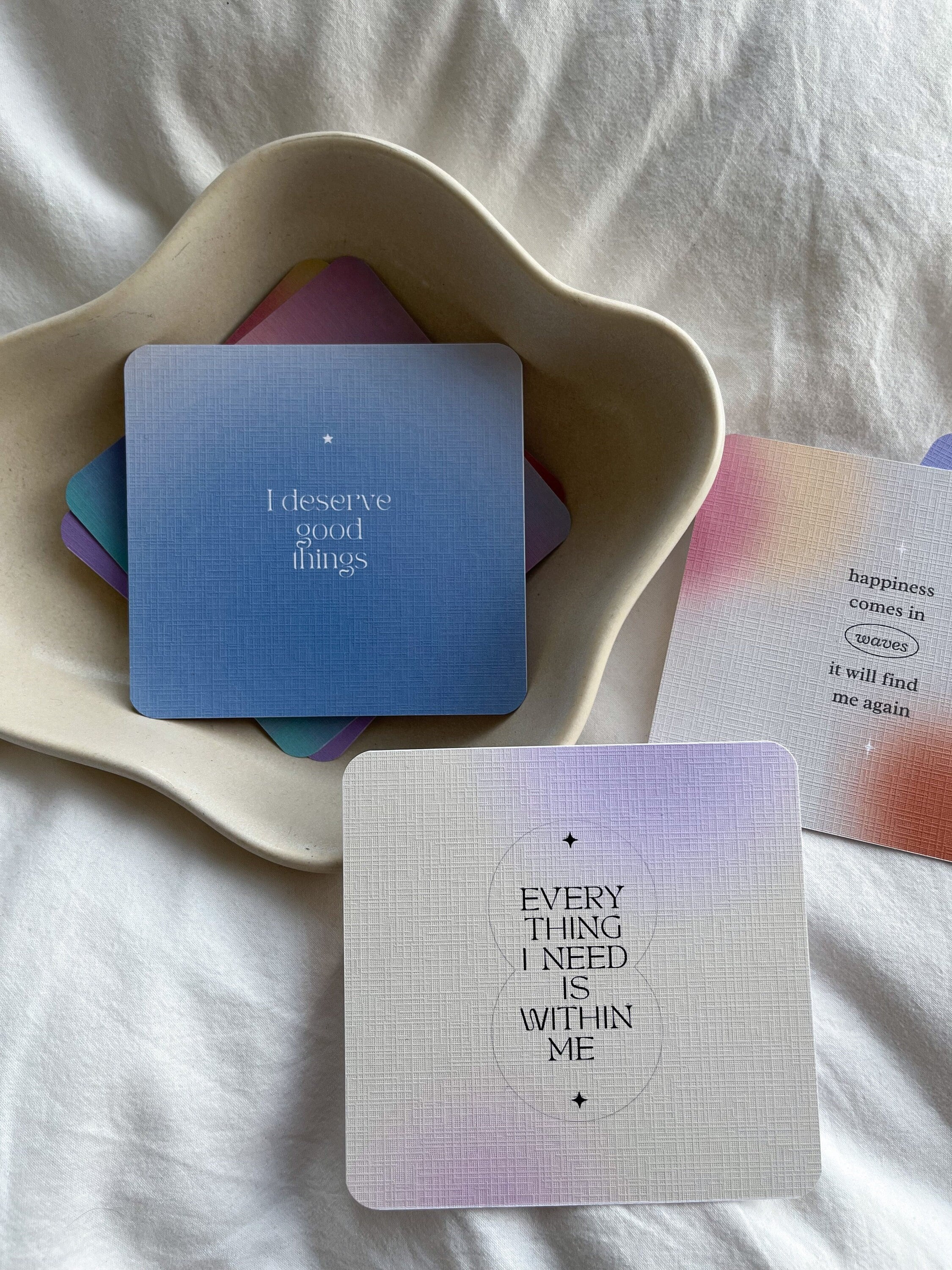 Colourful Positive Affirmation Cards | Wellbeing Gift | Mindfulness ...