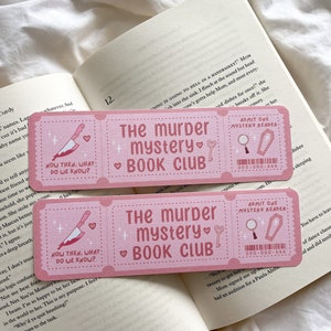 Murder Mystery Book Club Bookmark | Spooky Bookmark | Mystery Thriller ...