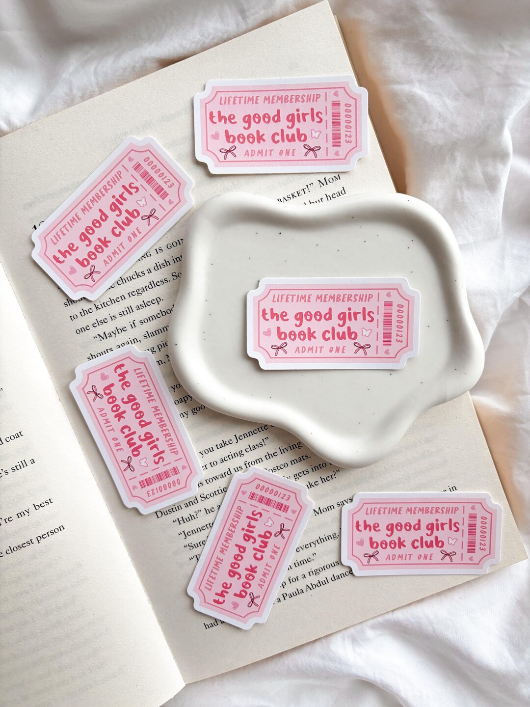 Good Girls Book Club Ticket Sticker | Cute Sticker | Ereader Sticker ...