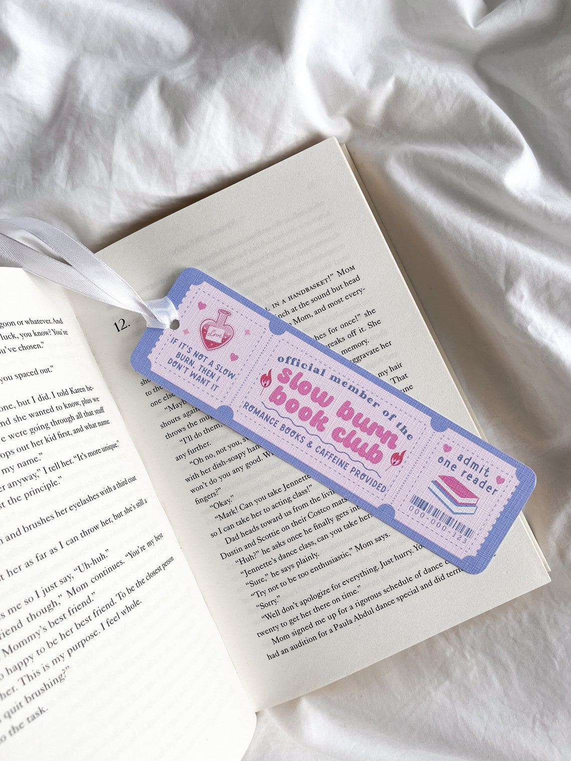 The Slow Burn Book Club Bookmark | Bookmark Ticket | Bookish Gift ...