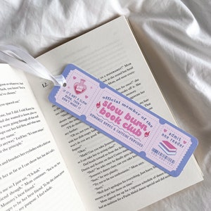 The Slow Burn Book Club Bookmark | Bookmark Ticket | Bookish Gift ...