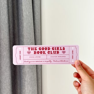 The Good Girls Book Club Bookmark Feminist Book Club Girly Bookmark ...