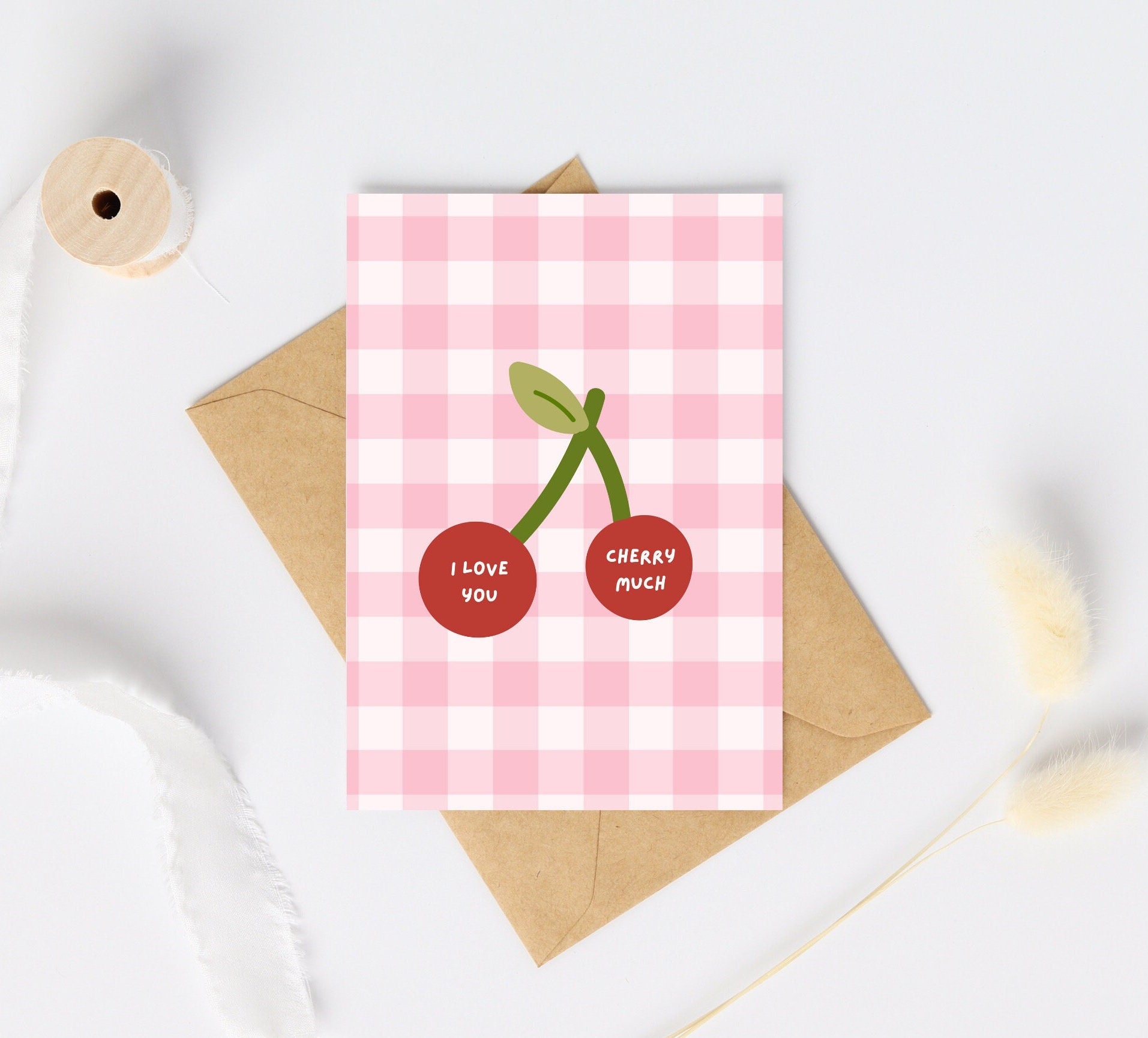 I Love You Cherry Much Card | Cherry Greeting Card | Cottage Core ...
