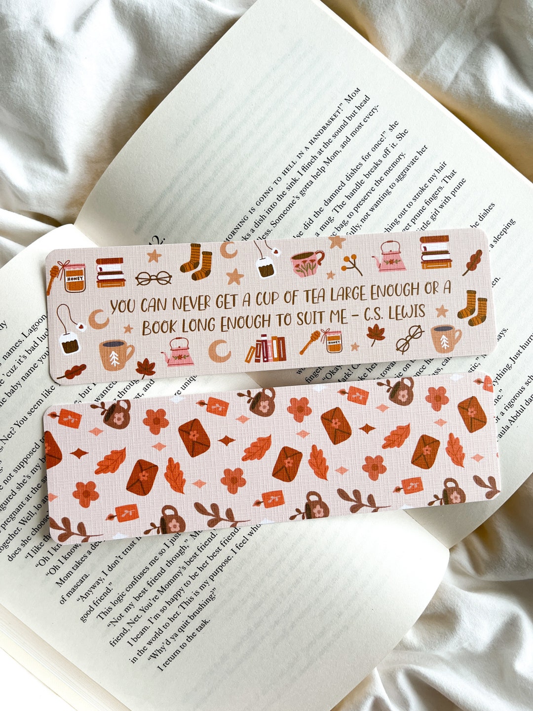 Tea Lover Bookmark | Cosy Winter Bookmark | Big Books and Big Cups of ...