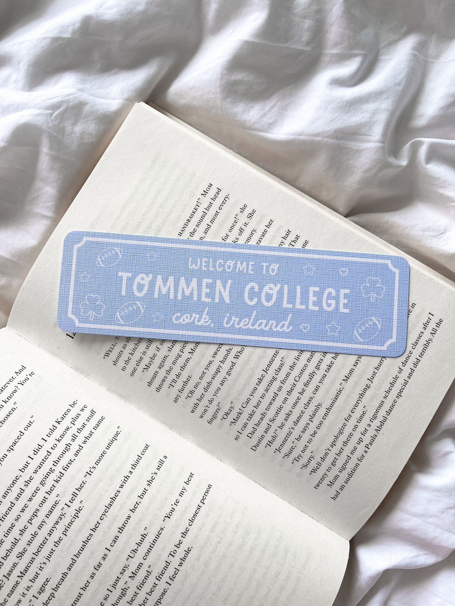 Tommen College Bookmark | Boys of Tommen | Romance Bookmark | Bookish ...