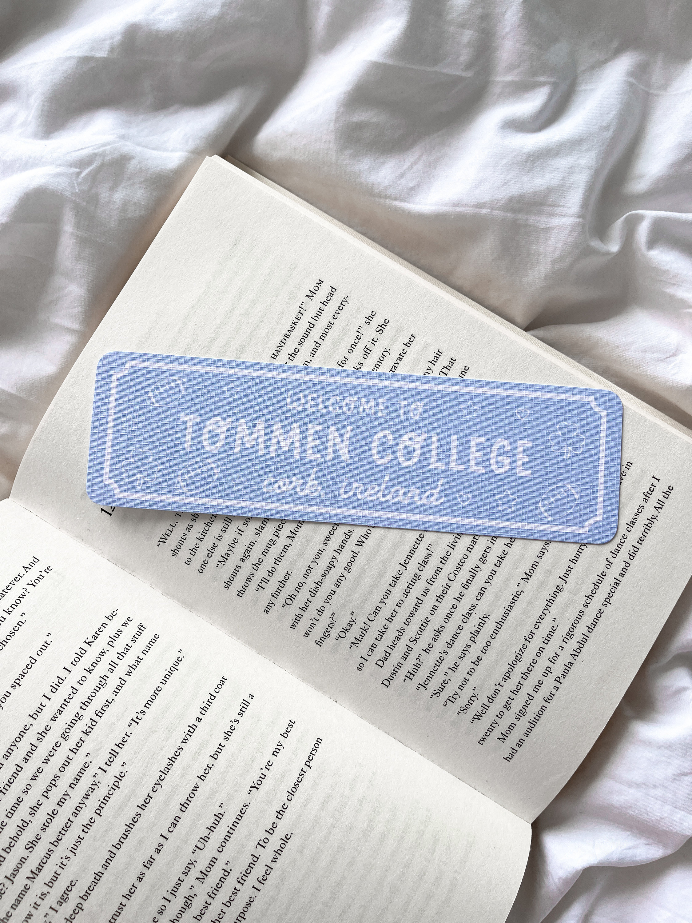 Tommen College Bookmark | Boys of Tommen | Romance Bookmark | Bookish ...