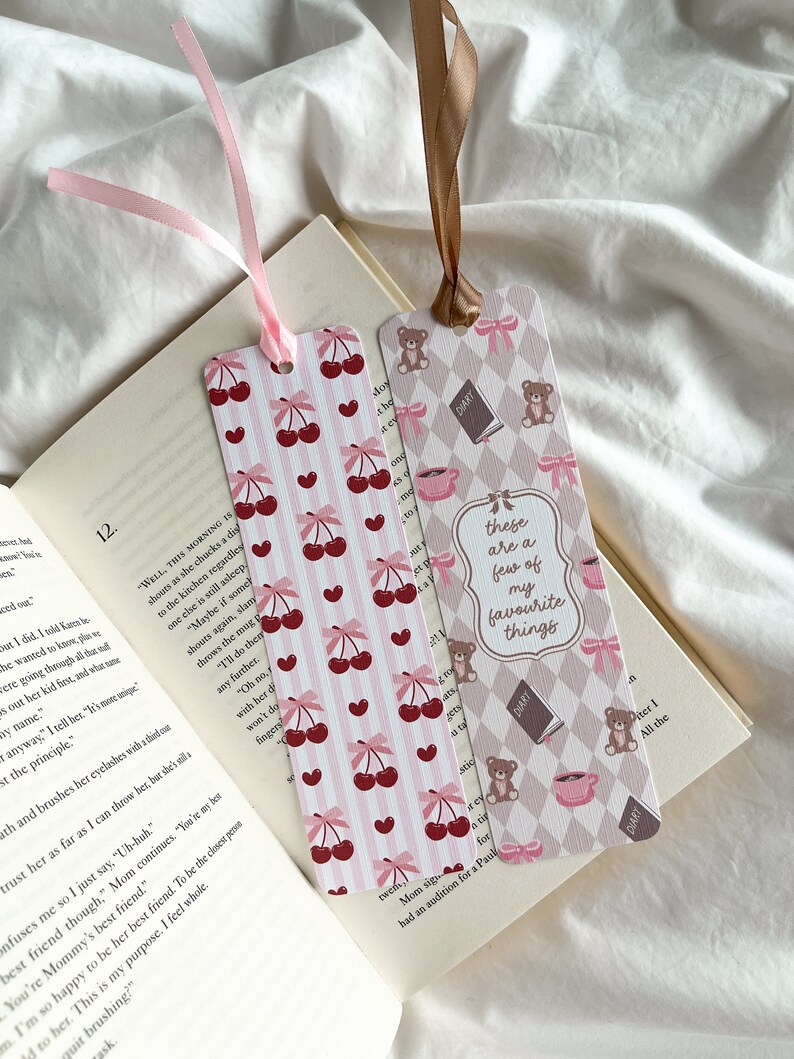 My Favourite Things Bookmark | Soft Girl Bookmark | Girly Romantic ...