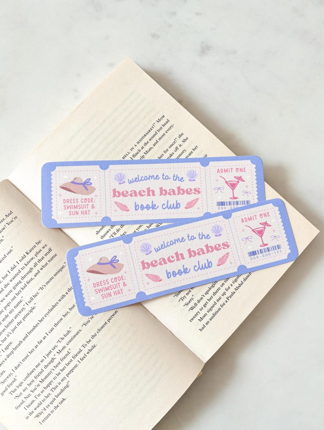The Beach Babes Book Club Bookmark | Summer Vacation Bookmark | Book ...