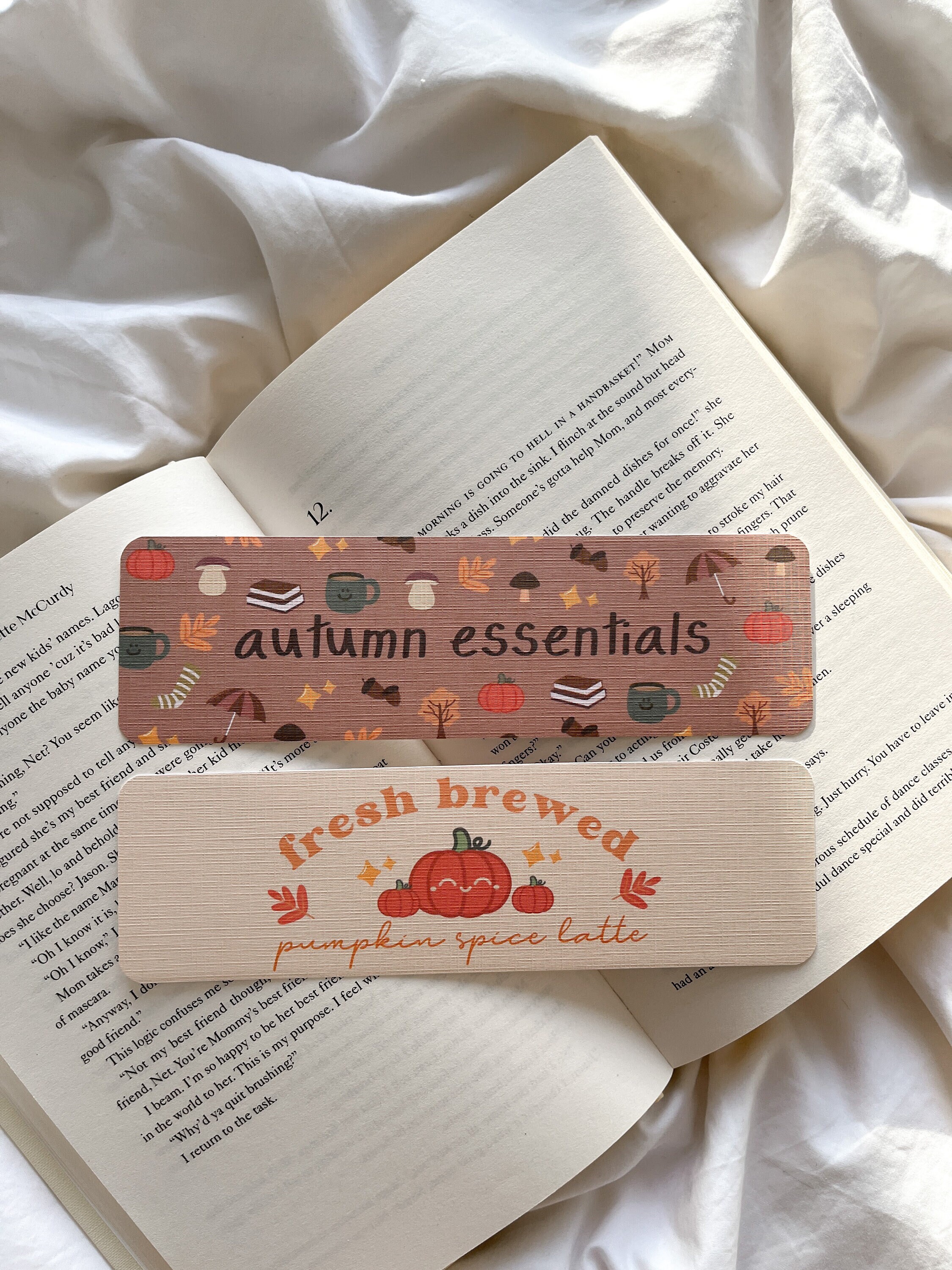 Pumpkin Bookmark | Autumn Essentials Bookmark | Fall | Cosy Season ...
