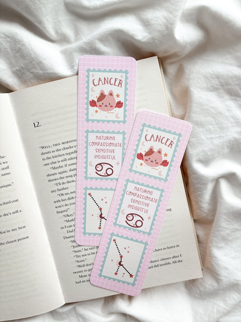 Cancer Star Sign Bookmark | Zodiac Star Sign Bookmark | Cute Star Sign ...